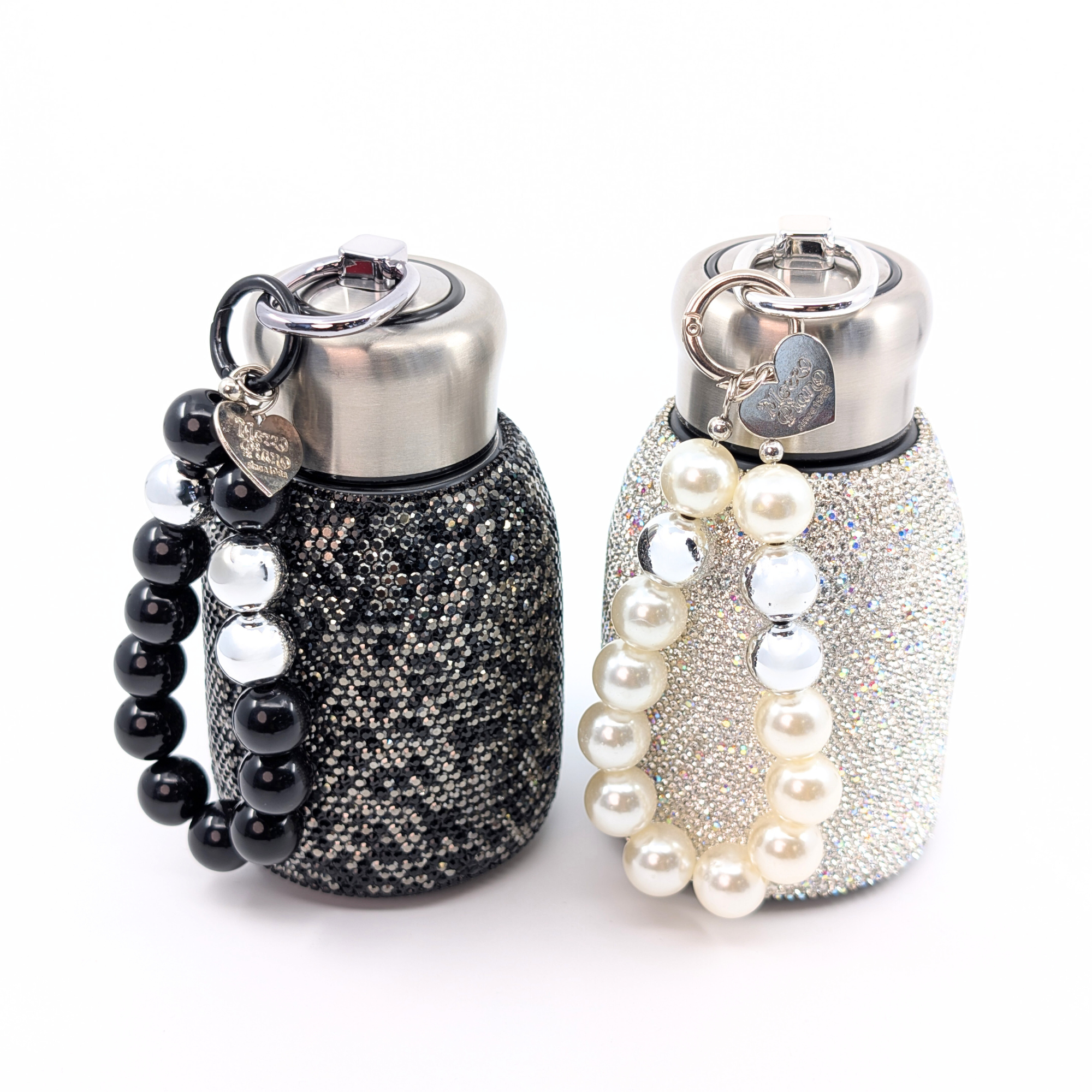 Pearl Chain Sparkly Rhinestone Stainless Steel Water Bottle – Axiland ...