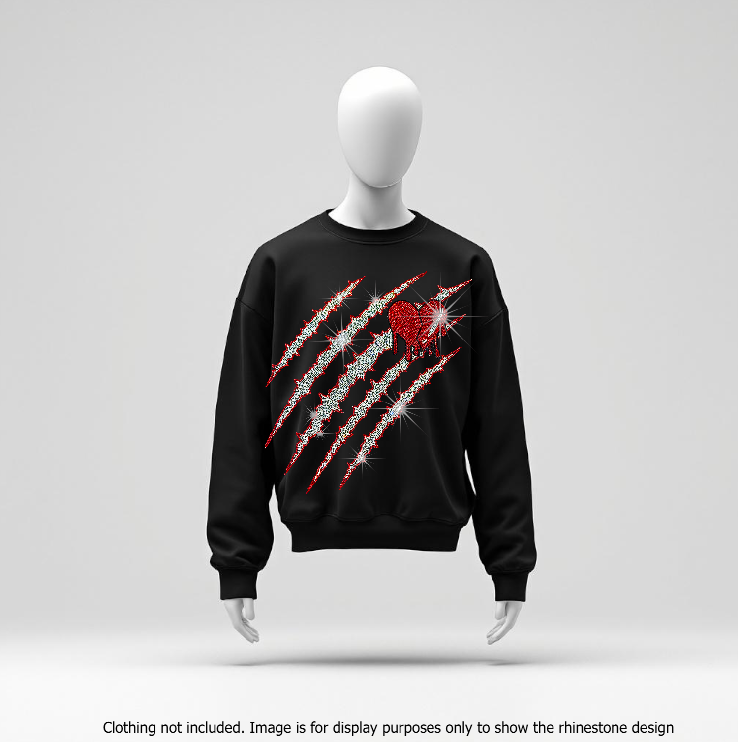 25022 Claw heart – Axiland Rhinestone Depot