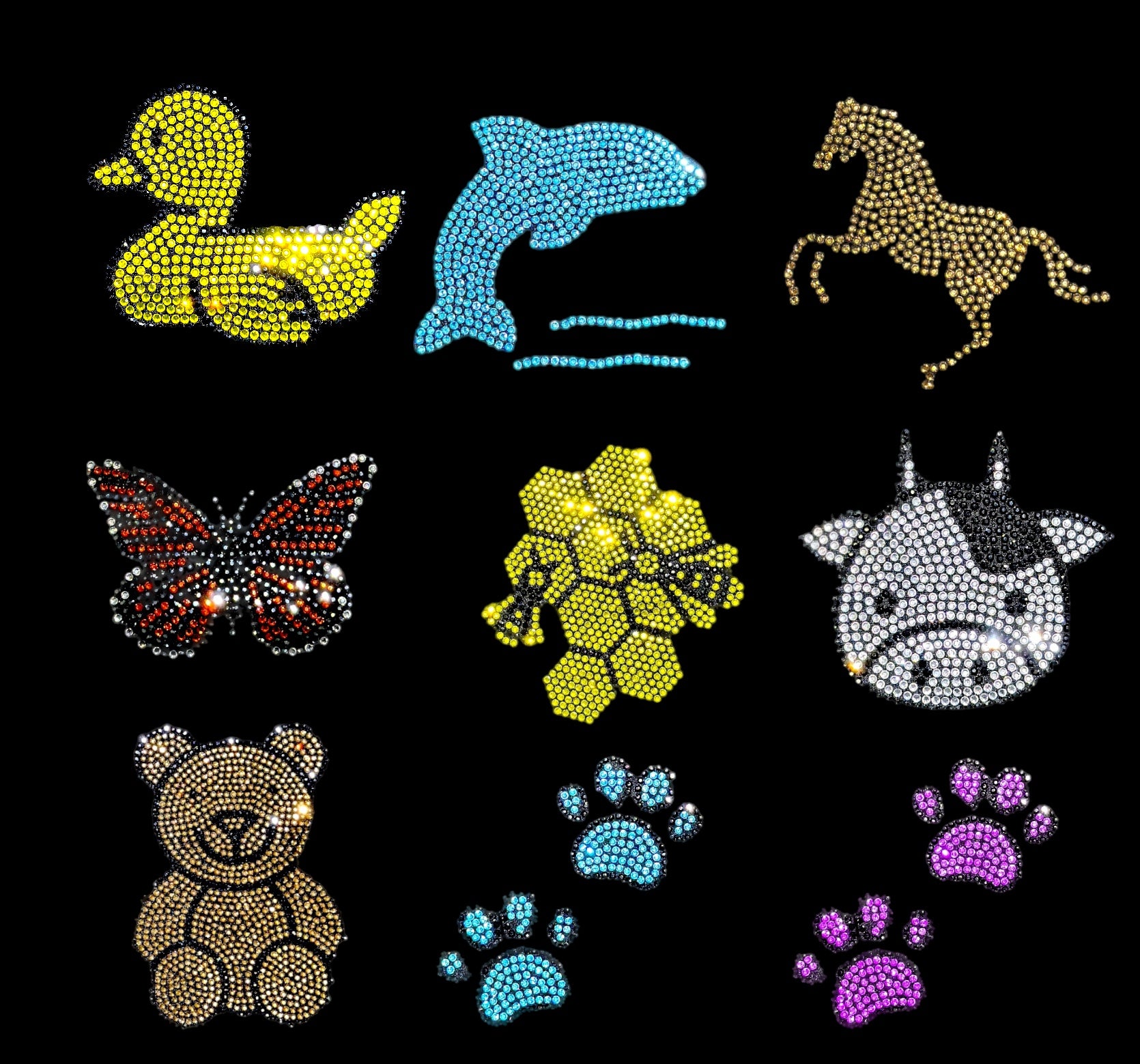 NEW** Animal Figures Hot-fix Rhinestone Patch 264625 – Axiland ...